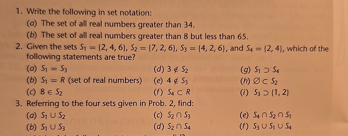 Solved Write the following in set notation:(a) ﻿The set of | Chegg.com