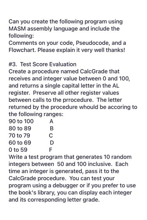 Can You Create The Following Program Using Masm 9286