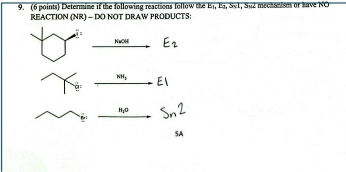 Solved 9. (6 points) Determine if the following reactions | Chegg.com Solved 9. (6 points) Determine if the following reactions | Chegg.com