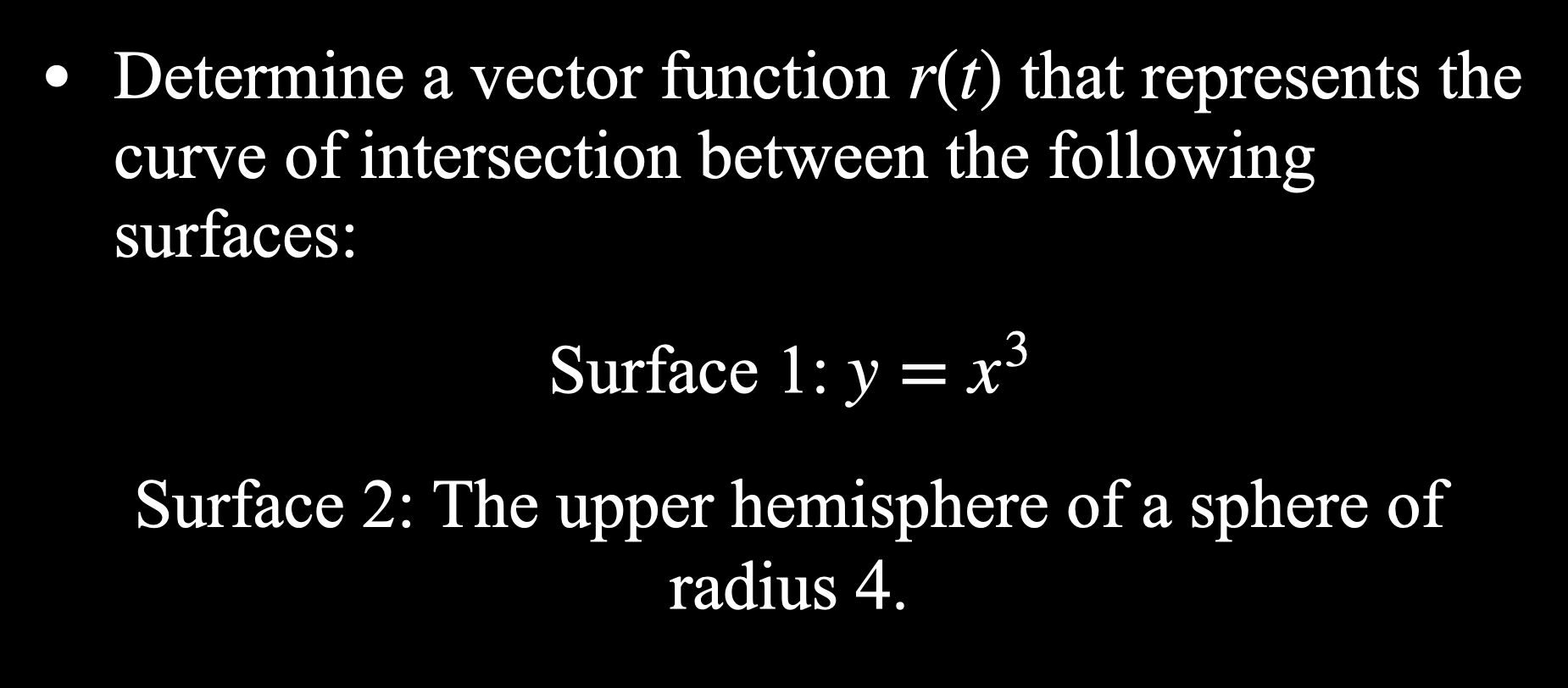 Solved Determine a vector function r(t) ﻿that represents | Chegg.com