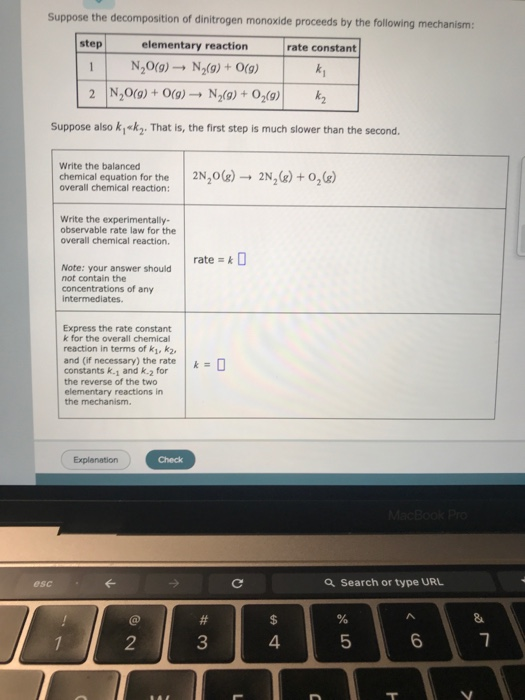 Solved Suppose the decomposition of dinitrogen monoxide | Chegg.com
