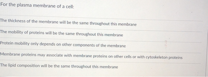 Solved What did the classic membrane fluidity experiment | Chegg.com