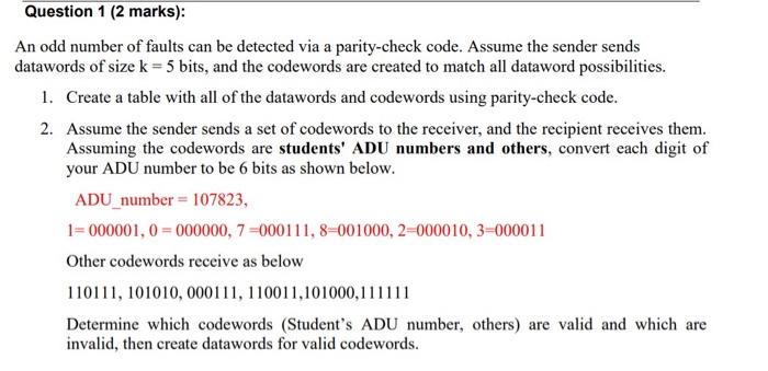 Solved in odd number of faults can be detected via a | Chegg.com