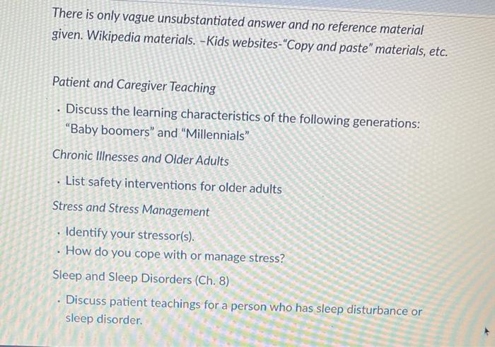 Solved There is only vague unsubstantiated answer and no | Chegg.com