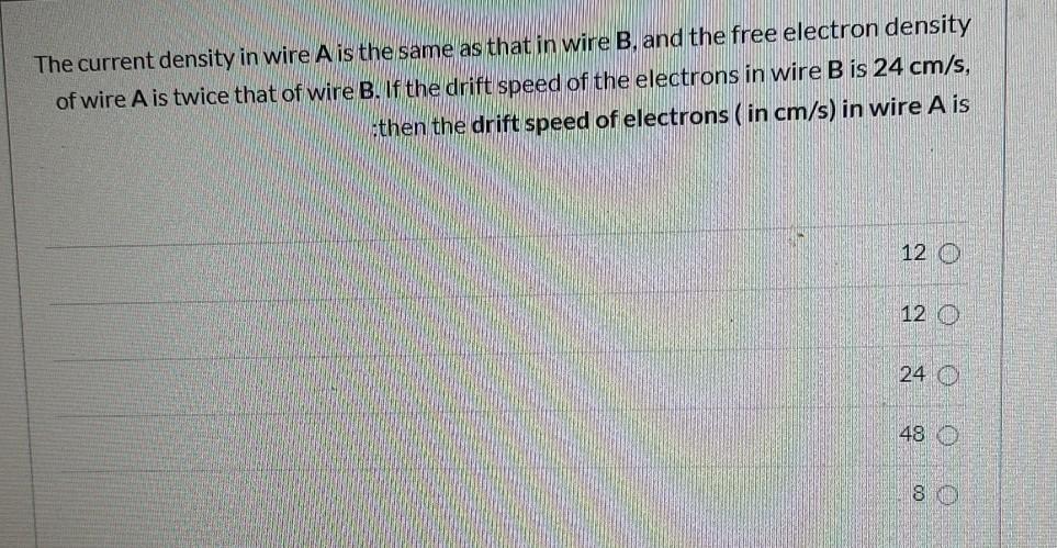 Solved The current density in wire A is the same as that in | Chegg.com
