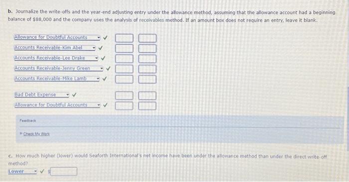 Solved Entries for bad debt expense under the direct | Chegg.com