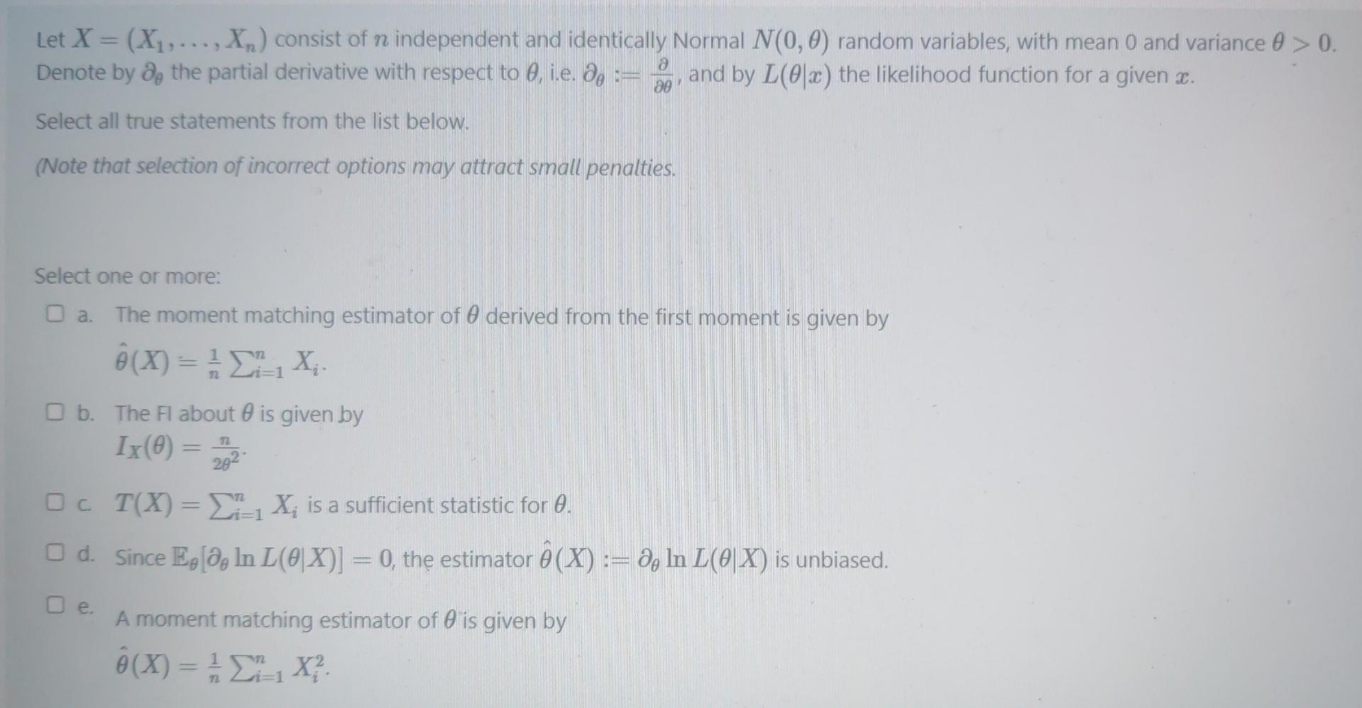 Solved Let X = (X1,...,xn) consist of n independent and | Chegg.com Solved Let X = (X1,...,xn) consist of n independent and | Chegg.com