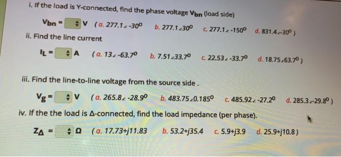 Solved A three-phase Y-connected voltage source, operating | Chegg.com