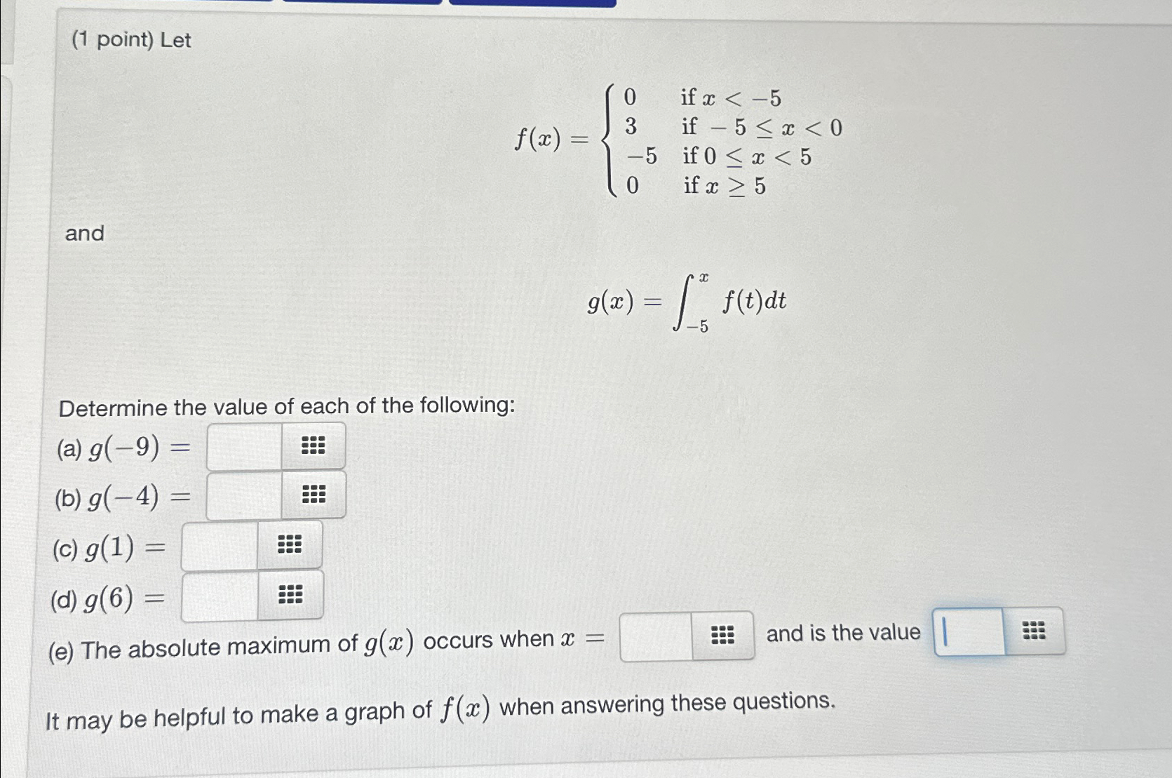 Solved (1 ﻿point) | Chegg.com