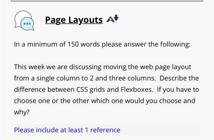 Solved Page Layouts A In a minimum of 150 words please | Chegg.com