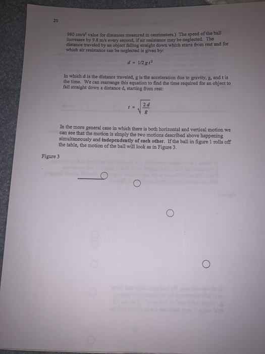Experiment 3: Projectile Motion Introduction A | Chegg.com