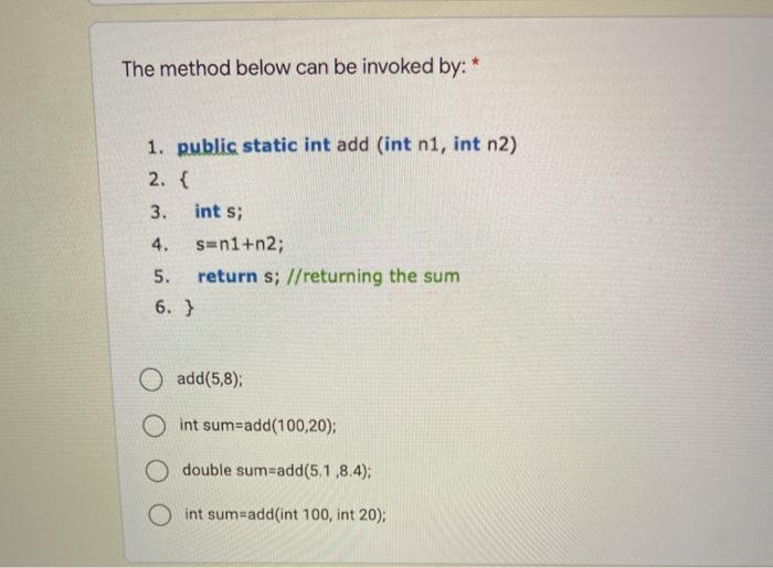 Solved What is the output of the following Java code? * | Chegg.com