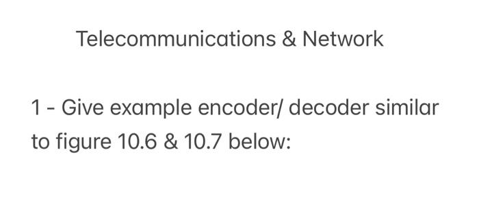 Solved Telecommunications & Network 1 - Give example | Chegg.com