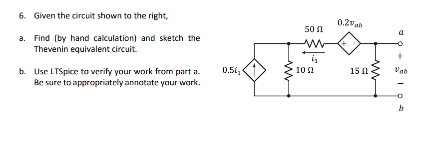 Solved Given the circuit shown to ﻿the right,a. ﻿Find (by | Chegg.com