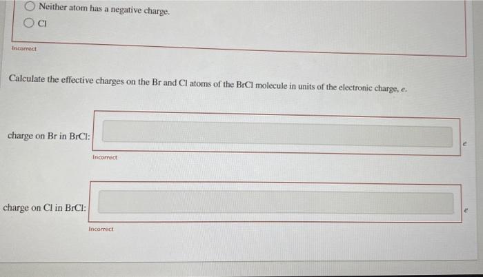Solved Attempt 1 The molecule bromine monochloride, BrCl, | Chegg.com