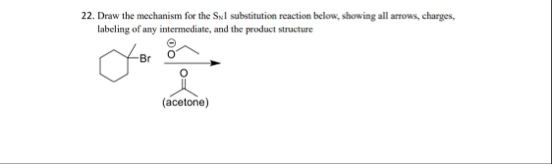 Solved Draw the mechanism for the SN1 ﻿substitution reaction | Chegg.com