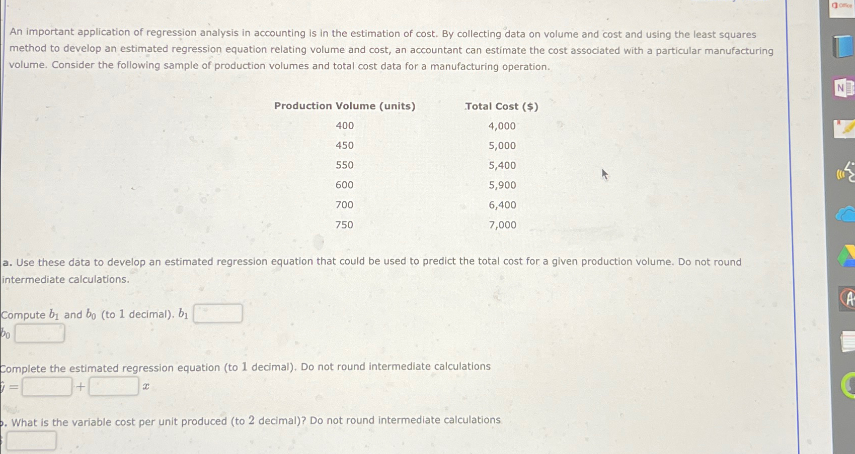Solved An important application of regression analysis in | Chegg.com