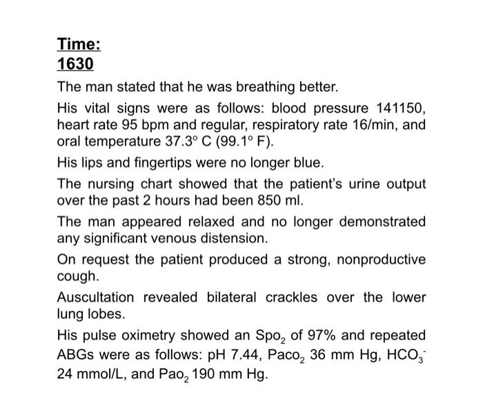 Solved ADMITTING HISTORY A 68-year-old hypertensive man | Chegg.com