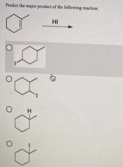Solved The product of the following reaction is: + NaCl ? OH | Chegg.com