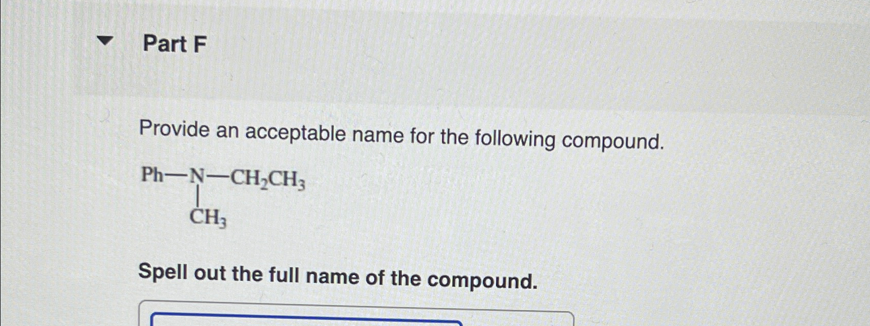 Solved Part FProvide an acceptable name for the following | Chegg.com