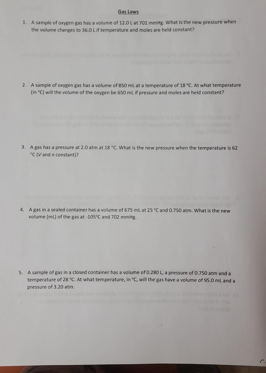 Solved 1. A sample of oxygen gas has a volume of 12.0 L at | Chegg.com
