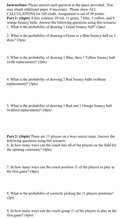 Solved Instructions: Please answer each question in the | Chegg.com