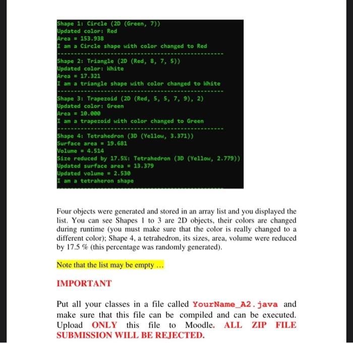 Solved File name: YourName_A2.java Objectives: Practice java | Chegg.com