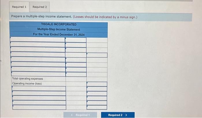 Solved Exercise 6-3 (Algo) Prepare a multiple-step income | Chegg.com