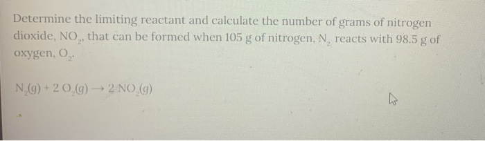 Solved Determine the limiting reactant and calculate the | Chegg.com