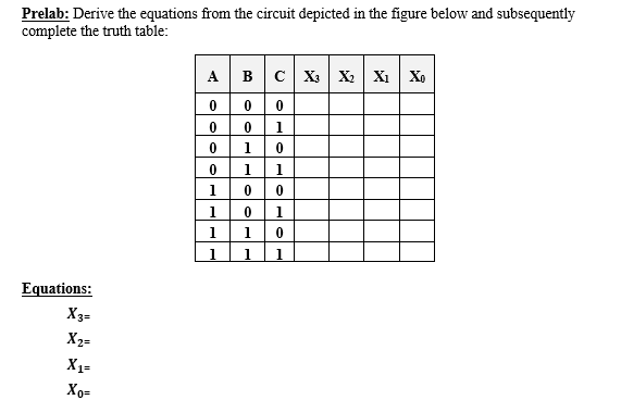 Solved Prelab: Derive the equations from the circuit | Chegg.com