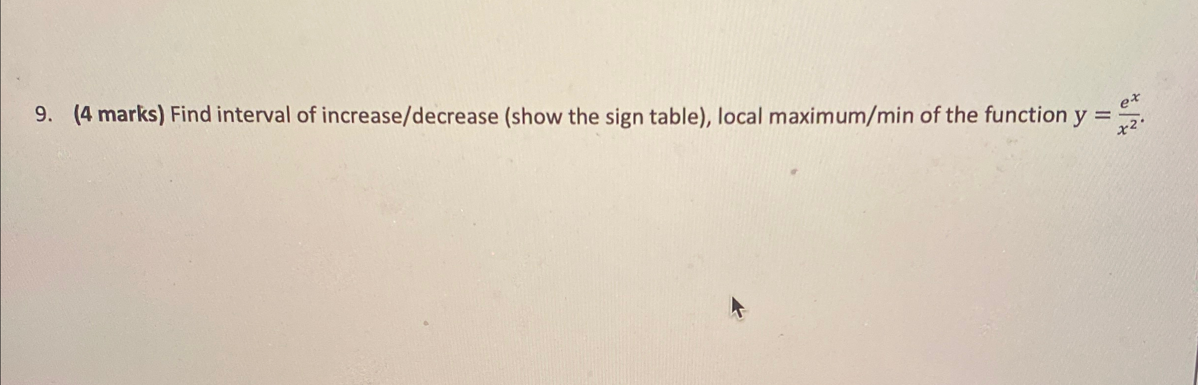 Solved (4 ﻿marks) ﻿Find interval of increase/decrease (show | Chegg.com