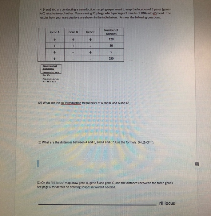 4.14 pts) You are conducting a transduction mapping | Chegg.com