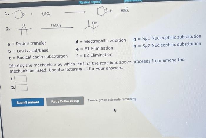 Solved a= Proton transfer b= Lewis acid/base c= Radical | Chegg.com
