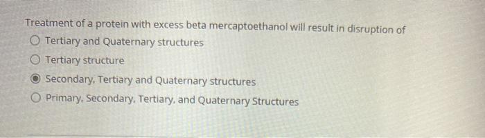 Solved Treatment of a protein with excess beta | Chegg.com