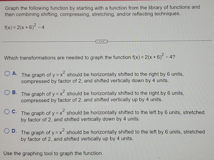Solved Graph the following function by starting with a | Chegg.com