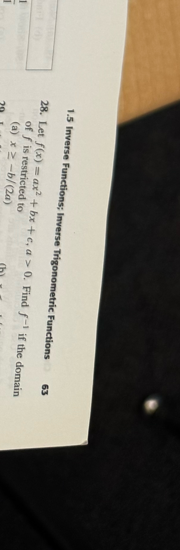 Solved 1.5 ﻿Inverse Functions; Inverse Trigonometric | Chegg.com