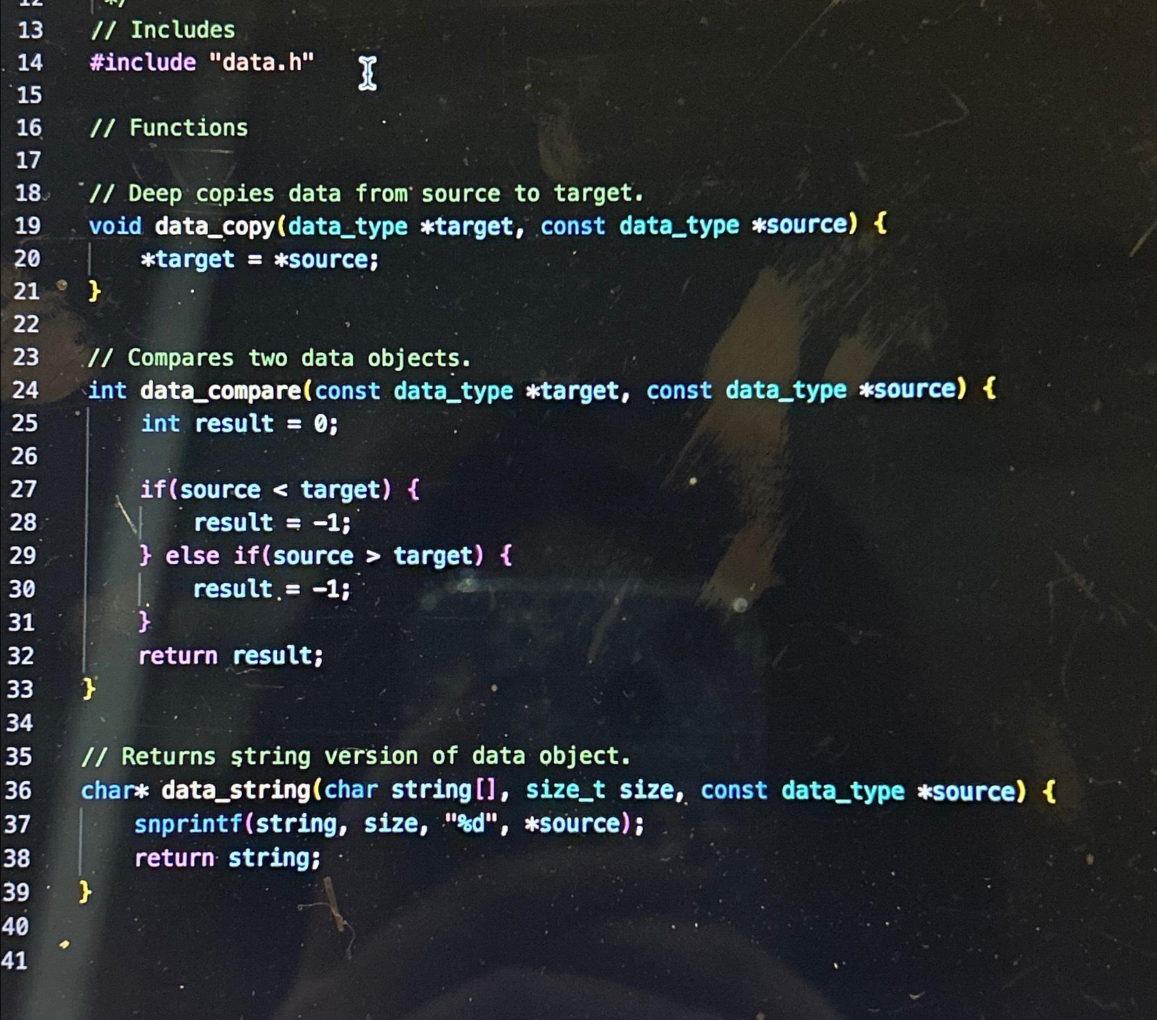Solved // ﻿Includes#include "data.h" ﻿If// ﻿Functions// | Chegg.com