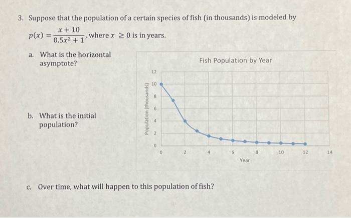 Solved 3. Suppose that the population of a certain species | Chegg.com
