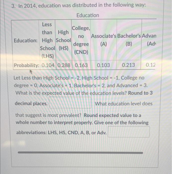 Solved For each of the following, calculate the expected | Chegg.com