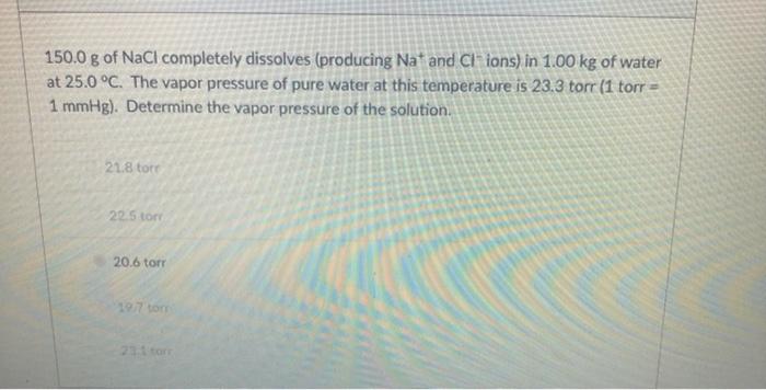 Solved When a nonvolatile solute is dissolved in a volatile | Chegg.com