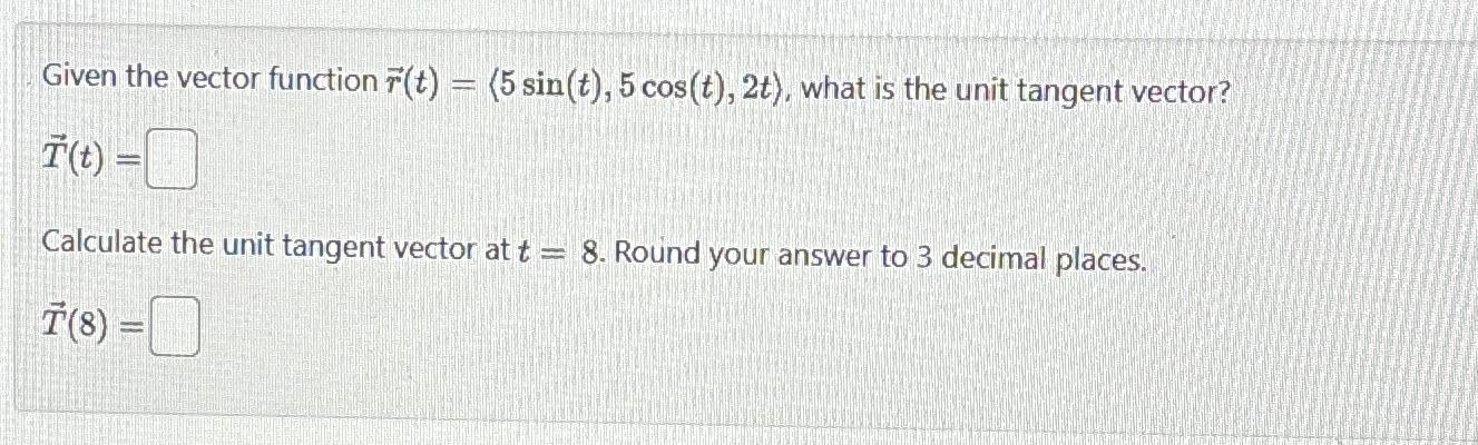 Solved Given the vector function | Chegg.com