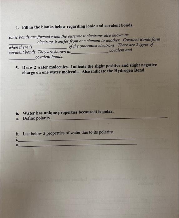 Solved Name Date Period Worksheet chp 2 BroChem Biology A. | Chegg.com