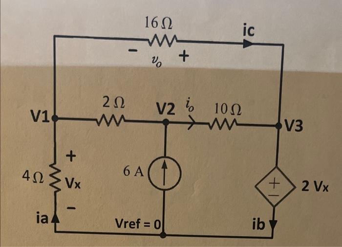 Solved Given the following electric circuit as shown in the | Chegg.com