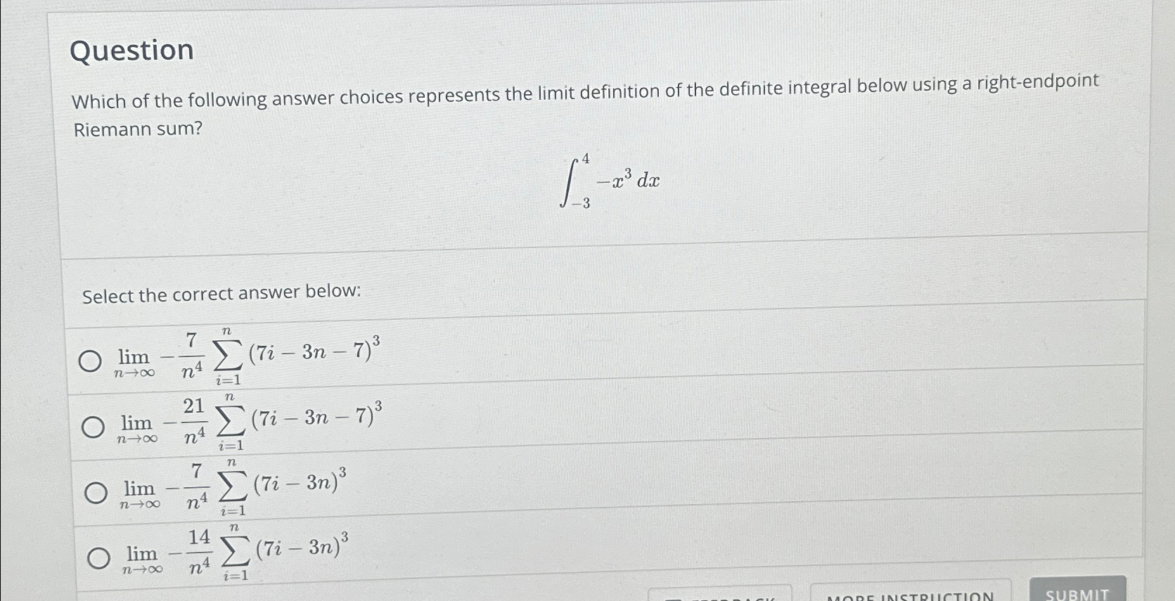 Solved QuestionWhich of the following answer choices | Chegg.com