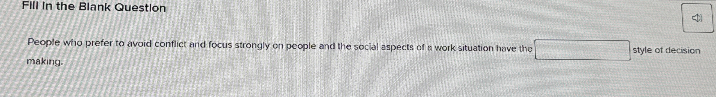 Solved FIII In the Blank QuestionPeople who prefer to avoid | Chegg.com
