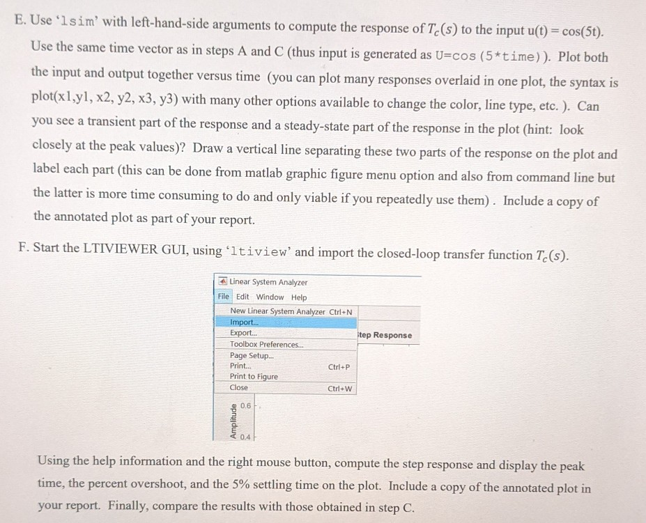 Solved A. Use 'help' to learn about the 'linspace' command | Chegg.com