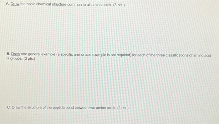 Solved A. Draw the basic chemical structure common to all | Chegg.com