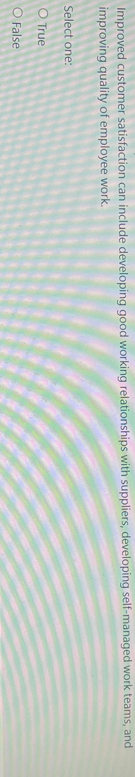 Solved Improved customer satisfaction can include developing | Chegg.com