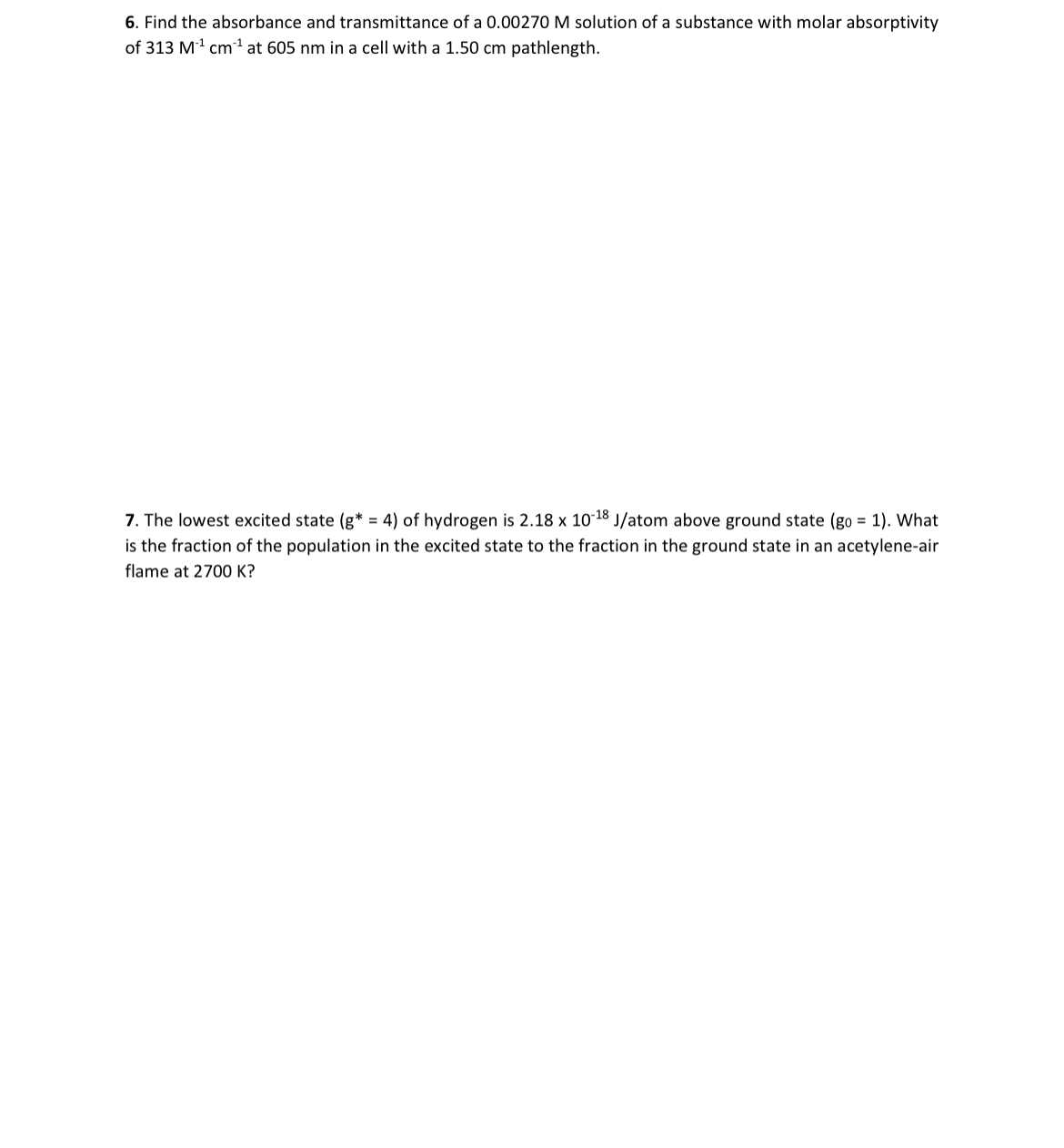 Solved Find the absorbance and transmittance of a 0.00270M | Chegg.com
