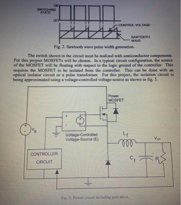 ON SWITCHING STATE OFT CONTROL VOLTAGE SAWTOOTH WAVE | Chegg.com